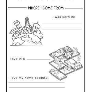 All About Me Workbook for Grade 1 and 2 - Etsy