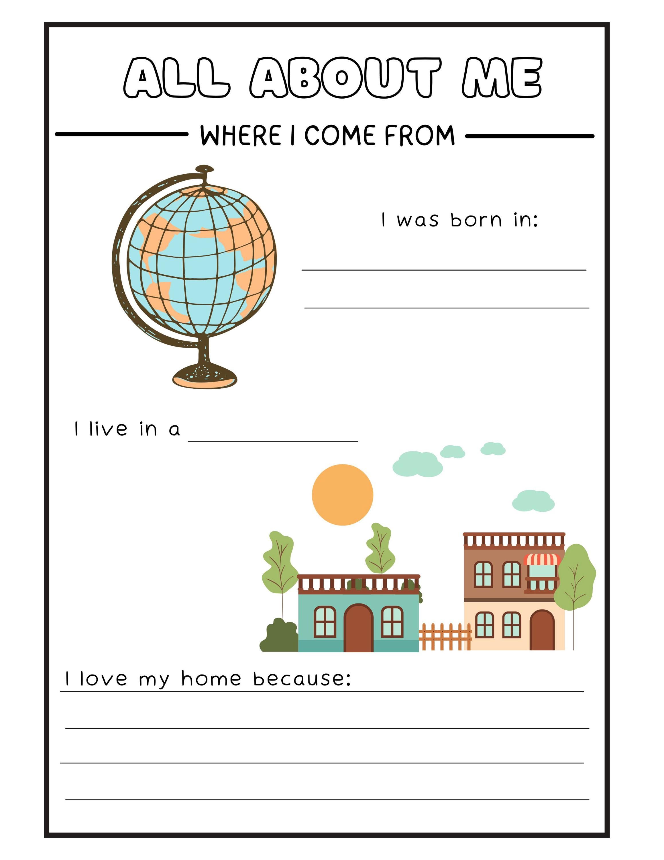 All About Me Color Workbook for Grade 1 and 2 Students - Etsy Canada