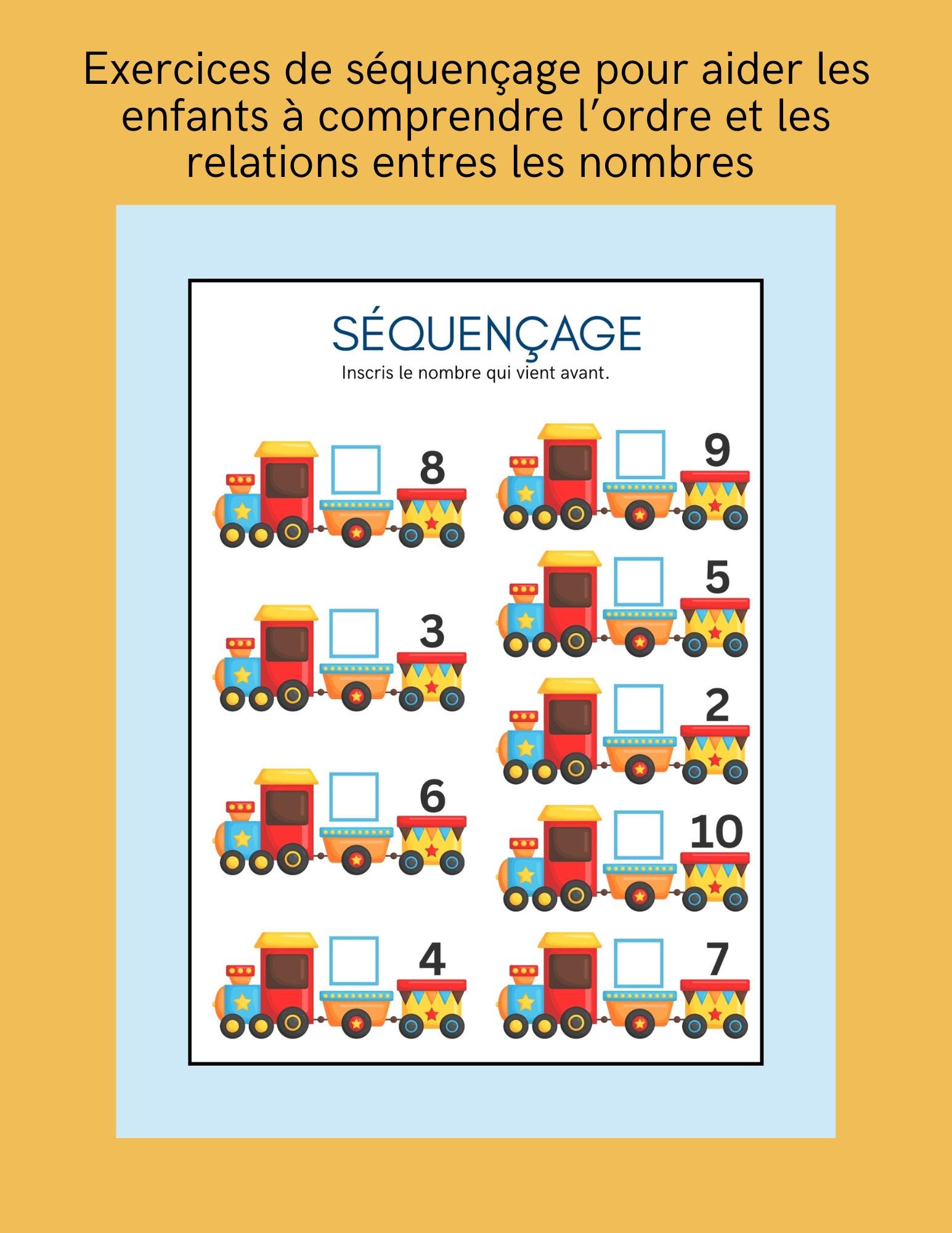 Cahier De Mathématique Préscolaire & Maternelle à Imprimer Fiche De ...