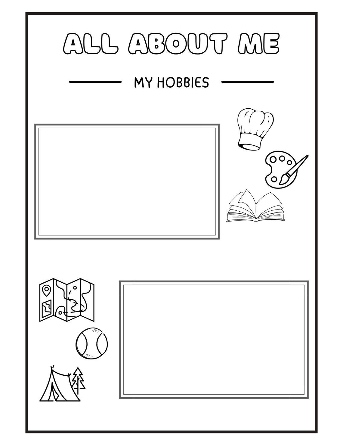 All About Me Workbook for Grade 1 and 2 - Etsy