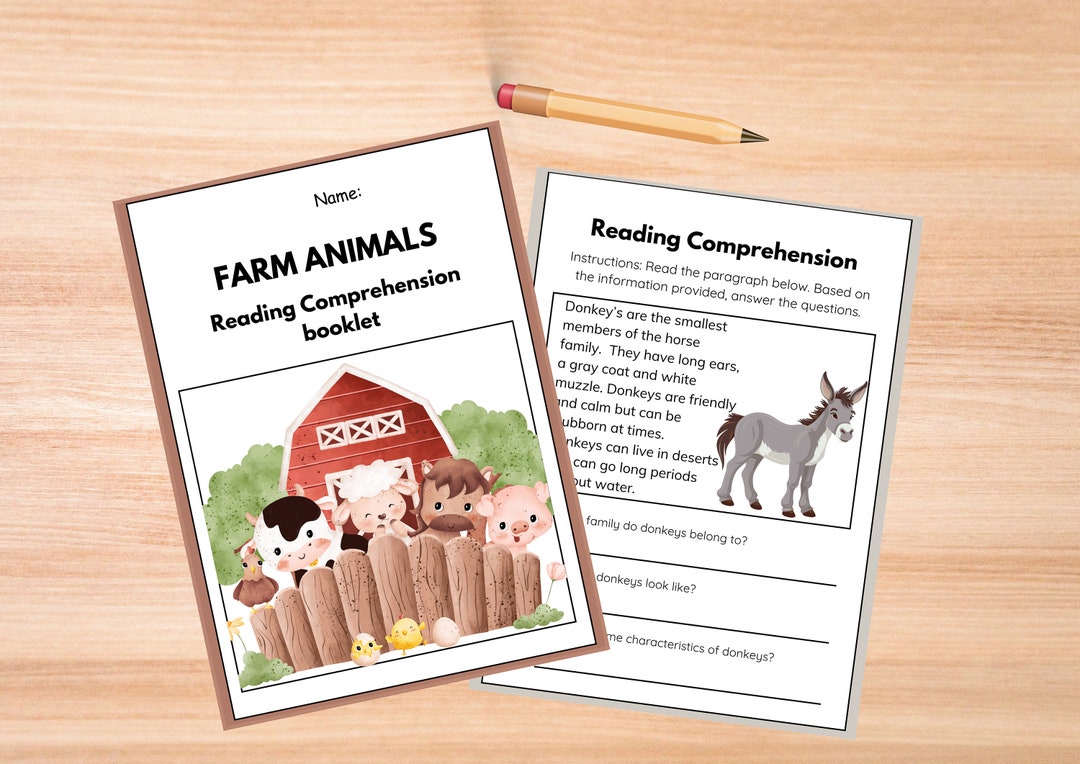 Reading Comprehension Booklet for 1st and 2nd Graders. - Etsy