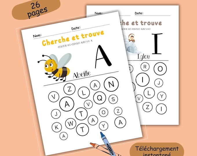 Alphabet Coloring Pages in French, Coloring Pages for Kindergarten ...