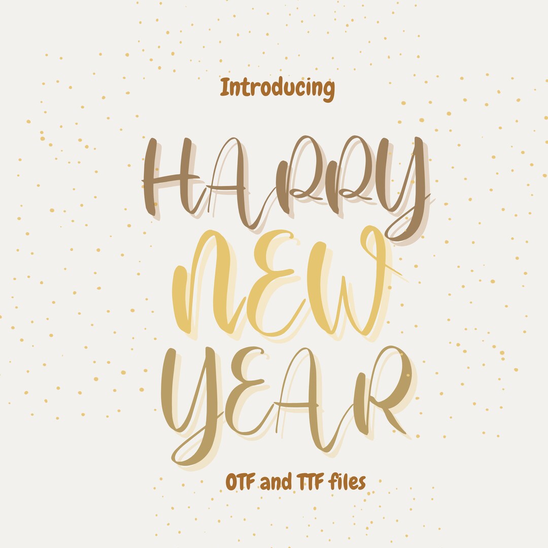 Hand Lettering ,neat Handwritten Font, Happy New Year Fonts Handwriting ...