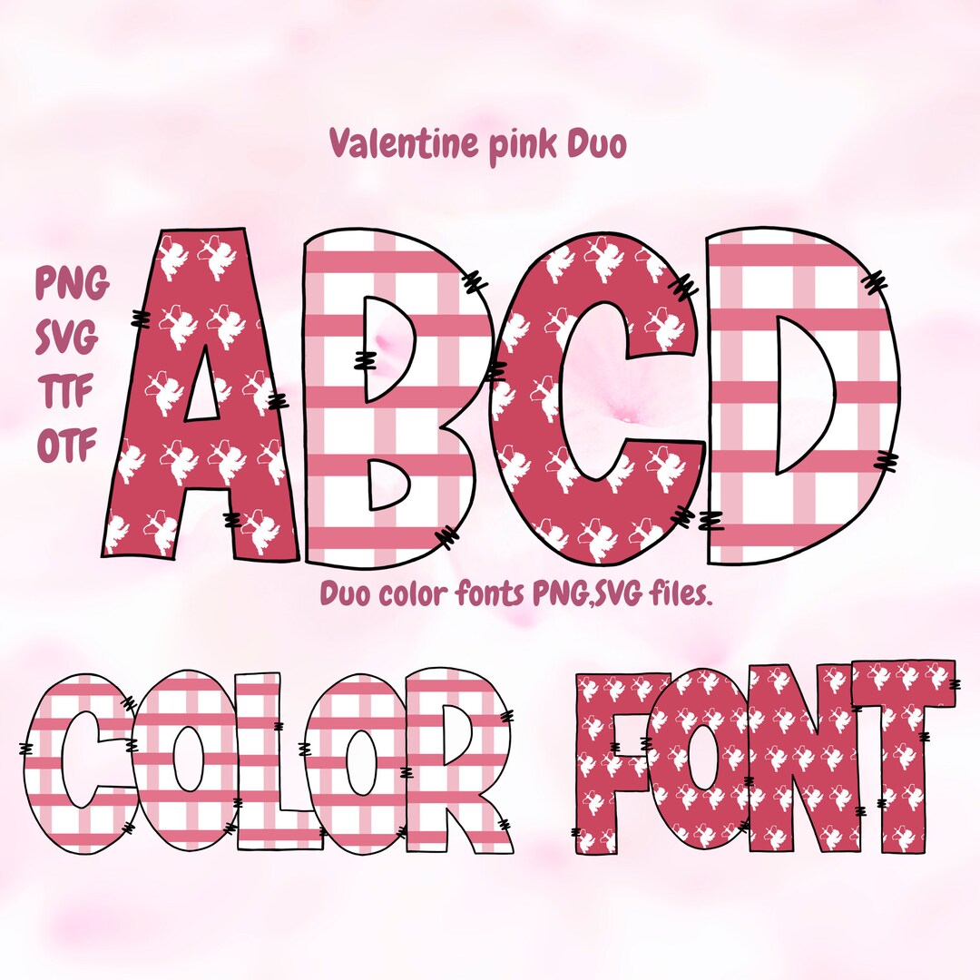 Valentine ,alphabet Fonts,png,svg,otfand TTF Files,a-zand 0-9. - Etsy
