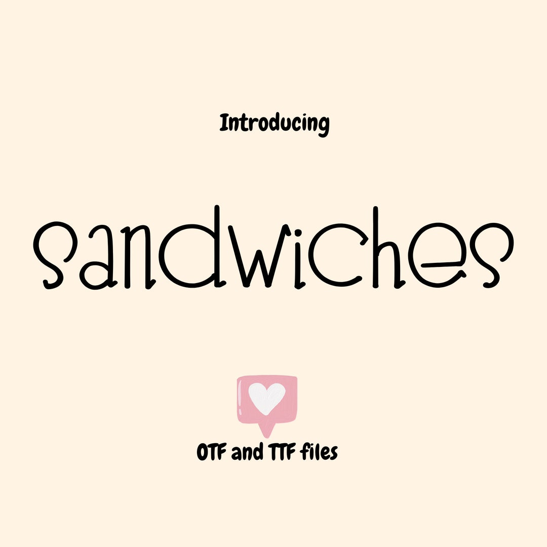 Hand Lettering ,neat Handwritten Font, Sandwiches Fonts Cute ...
