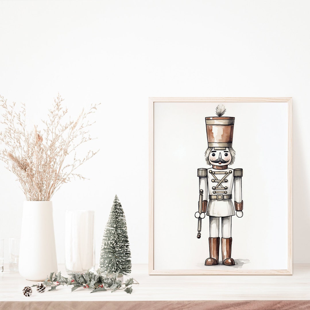 Nutcracker Christmas Prints, Vintage Sketch, Nutcracker Painting ...