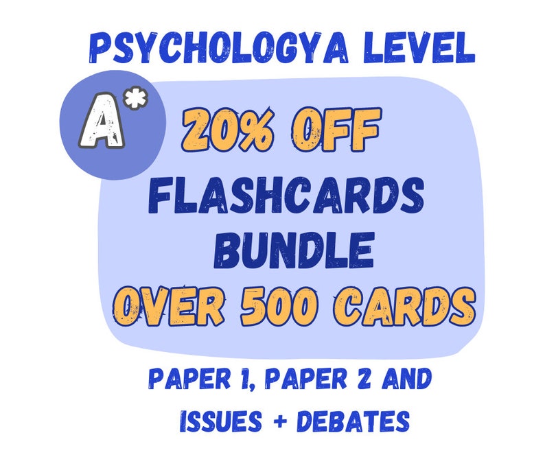 A* Flashcards BUNDLE: Paper 1, 2 and Issues and Debates. A Level, AQA ...
