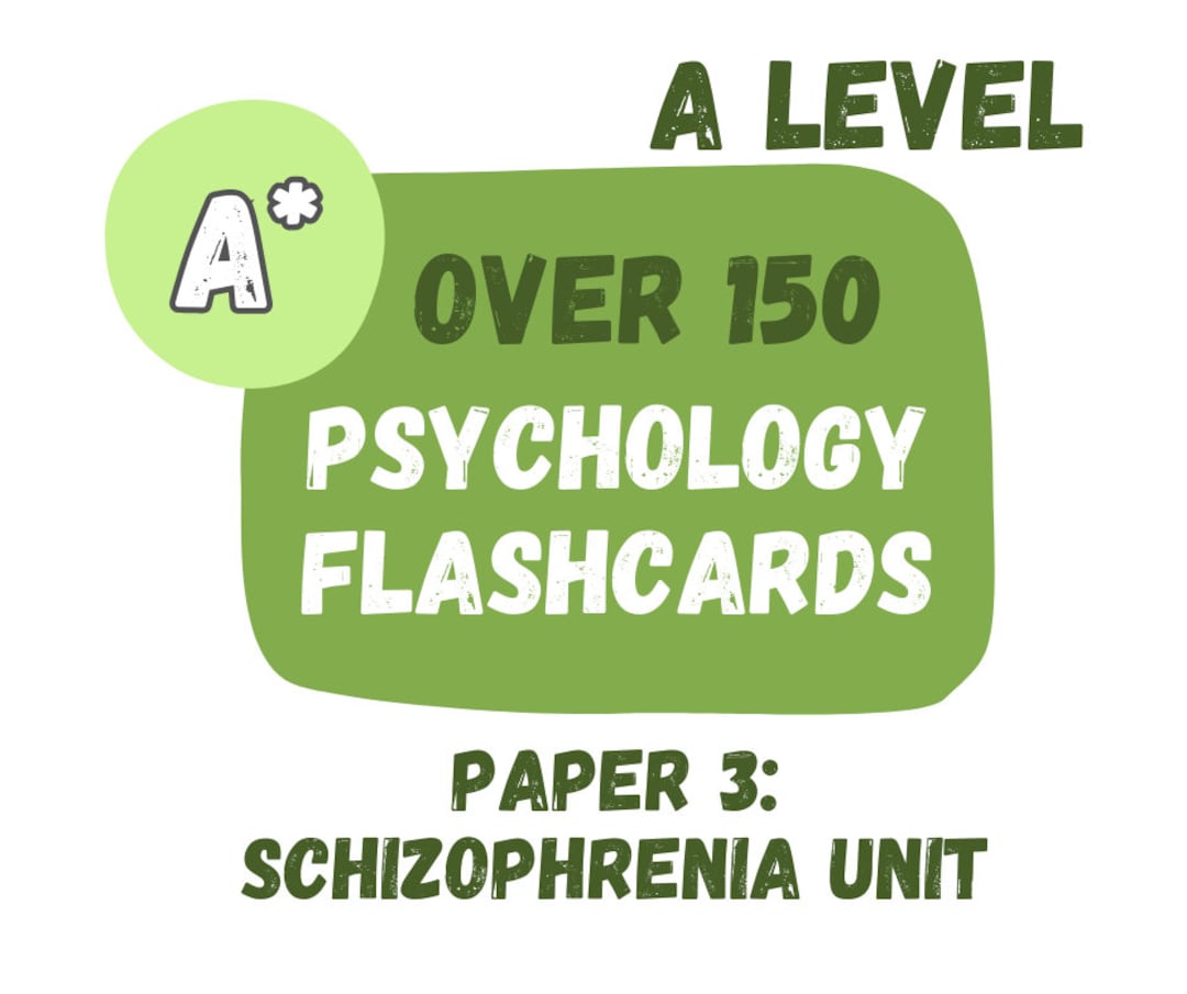 A* Flashcards Psychology: Schizophrenia. A Level, AQA - Etsy