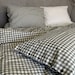 Green Gingham Duvet Cover – Plaid Queen Duvet Cover Set - Check Cotton ...