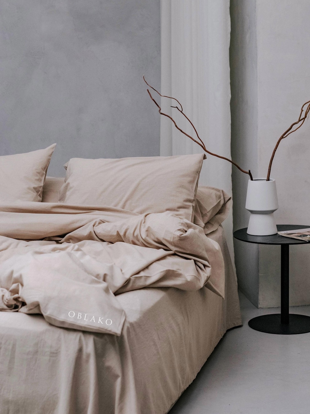 Beige Sand Bedding – Washed Cotton Duvet Cover – Breathable Bed Sheets ...