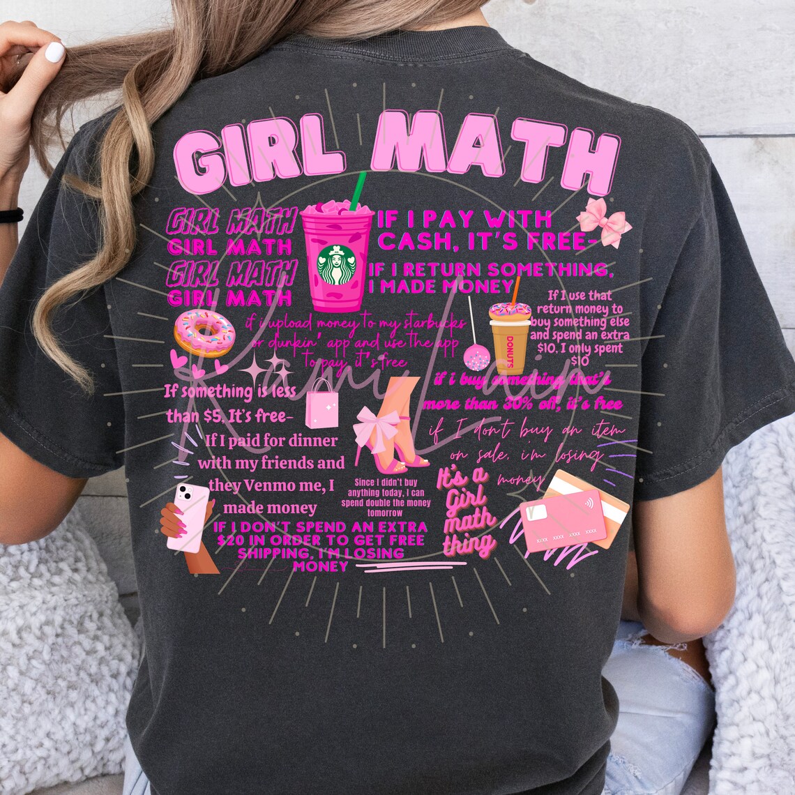 Girl Math Shirt, Girl Math, Girl Math Tee, Starbucks, Girl Math T-shirt ...