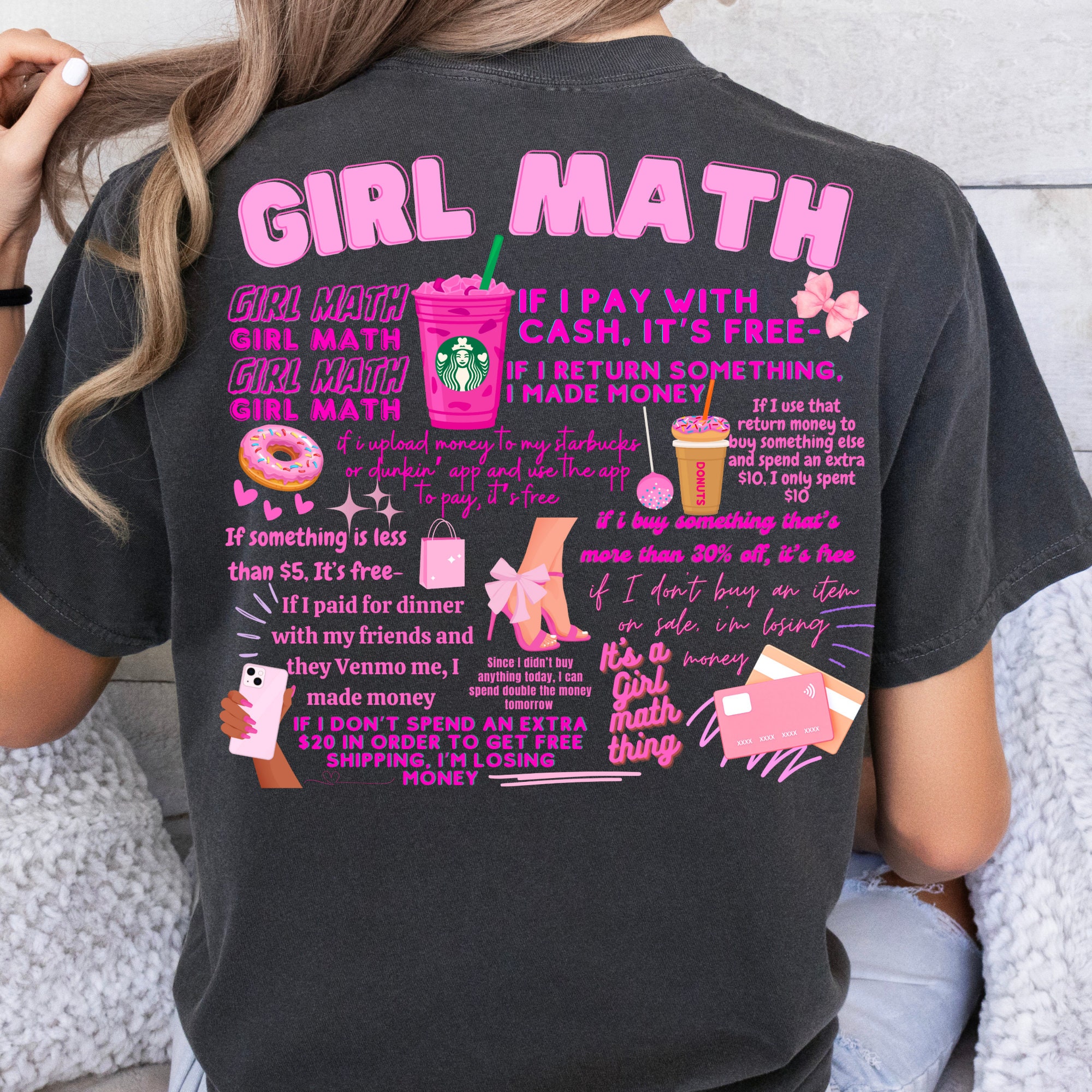 Girl Math Shirt, Girl Math, Girl Math Tee, Starbucks, Girl Math T-shirt ...