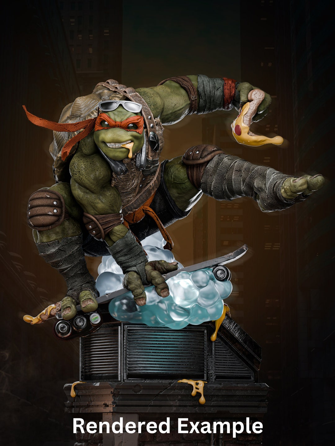 Ninja Turtle Mikey 14 Unfinished 3D Printed Model - Etsy