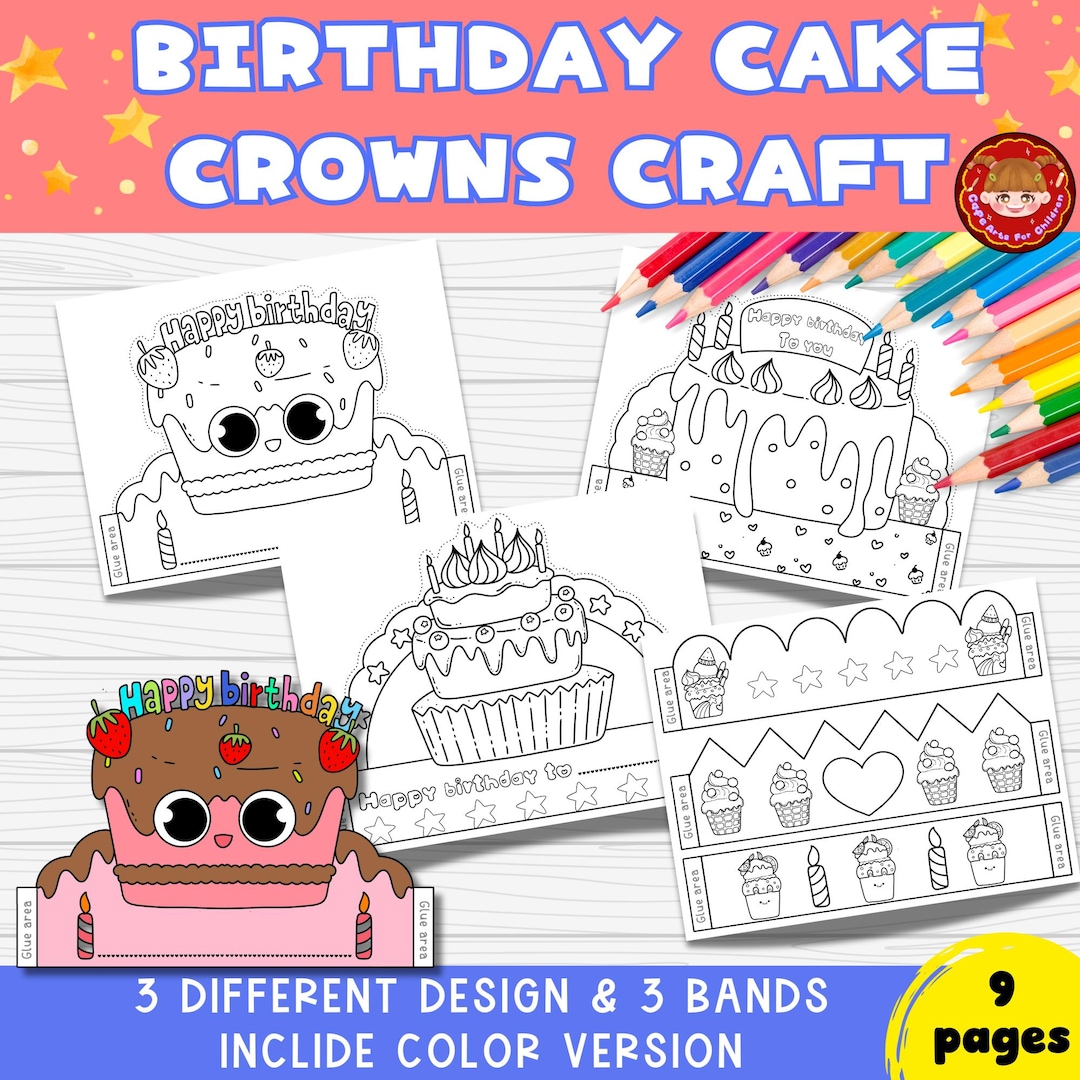 DIY Birthday Crown Kit: Printable Party Hats for Kids (PDF Download - Etsy