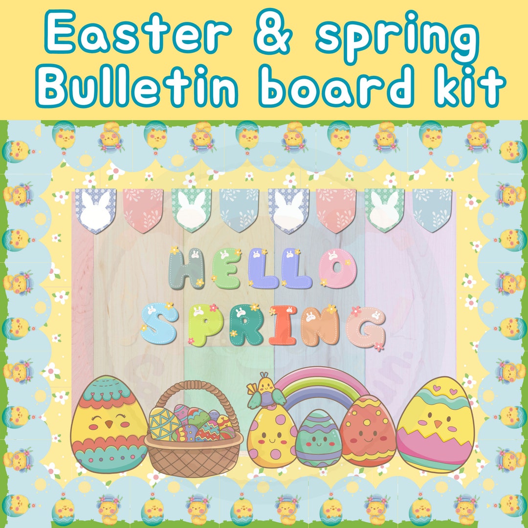 Easter Spring Bulletin Board Kit: Classroom Decor (PDF) - Etsy