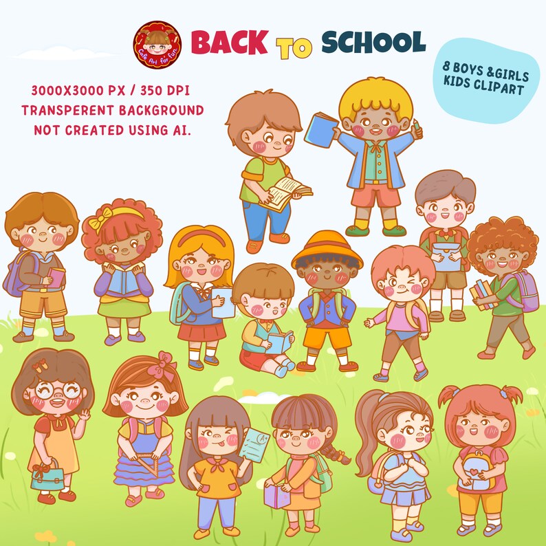 Back to School Clipart, Shool PNG, Teachers Graphics, School Supplies ...