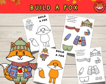 Fox Craft Activity: Fall Cut and Paste, Woodland Animals (PDF Download ...