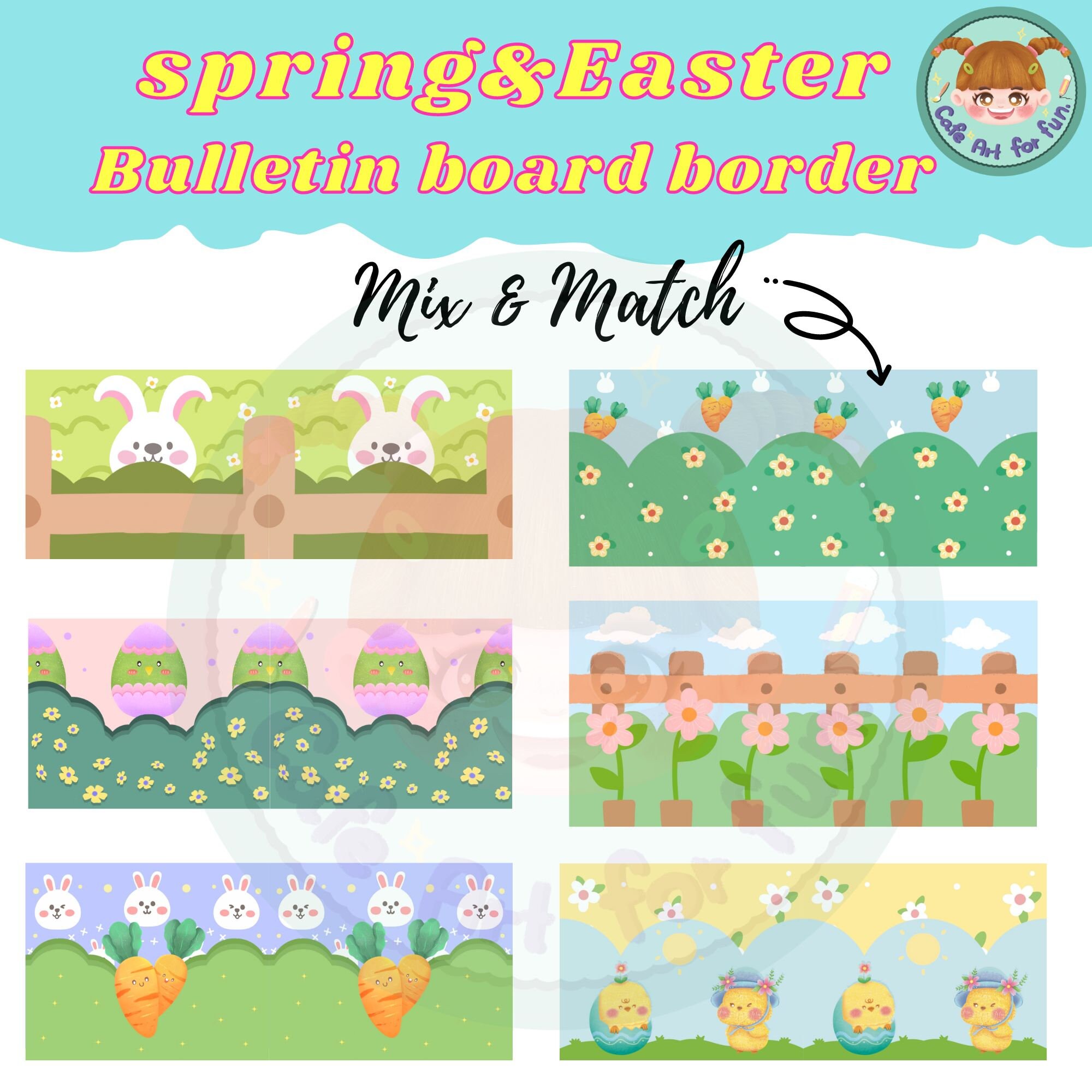 Spring Bulletin Board Border, March Bulletin Board Decor for Classroom ...