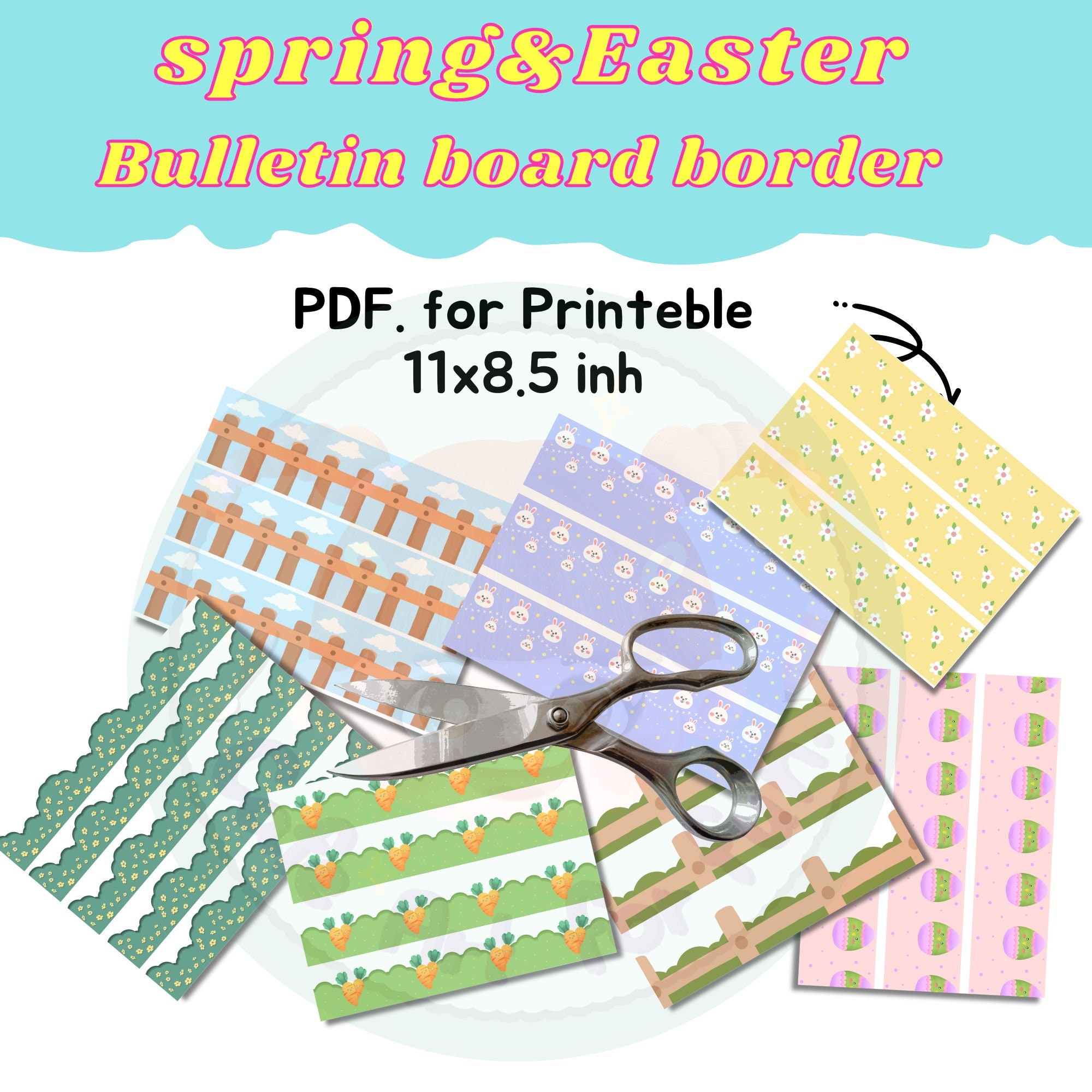 Spring Bulletin Board Border, March Bulletin Board Decor for Classroom ...