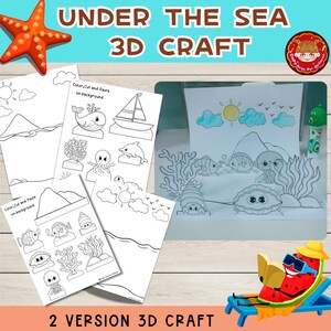 Summer Craft Printable for Kids, Cut and Paste Worksheets, Preschool ...