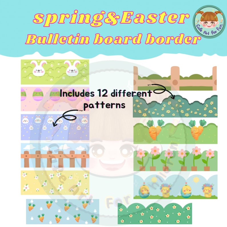Spring Bulletin Board Border, March Bulletin Board Decor for Classroom ...