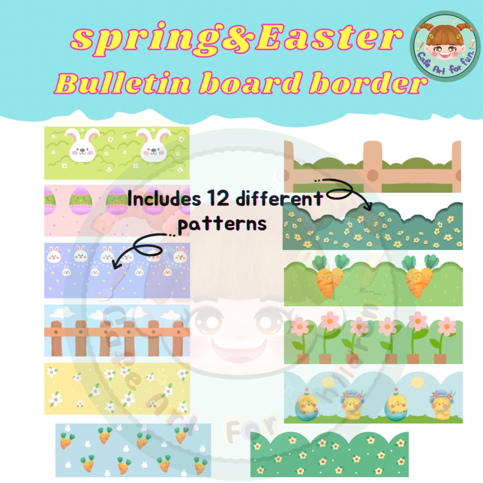 Spring Bulletin Board Border, March Bulletin Board Decor for Classroom ...