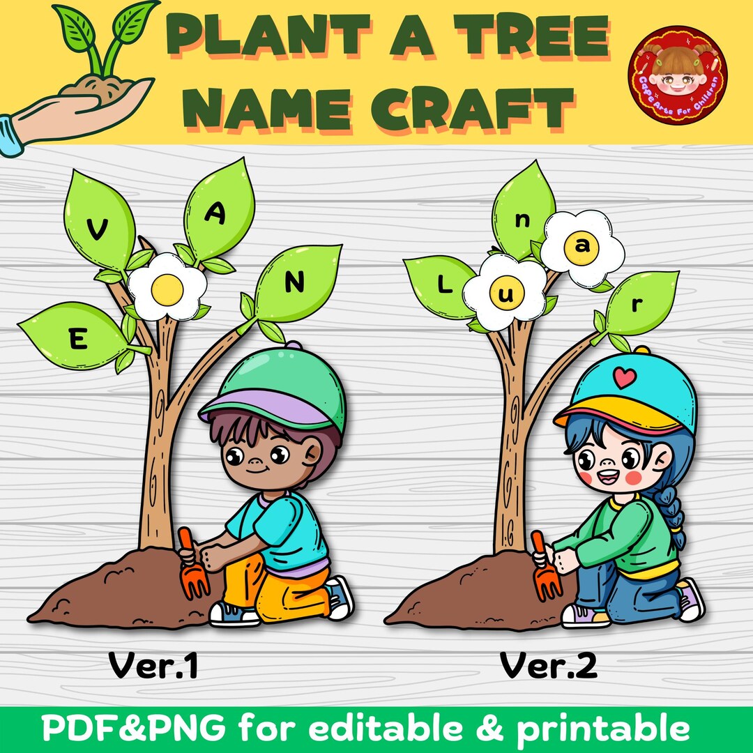 Earth Day Name Craft Activity, Eco Friendly Classroom Activity, Instant ...