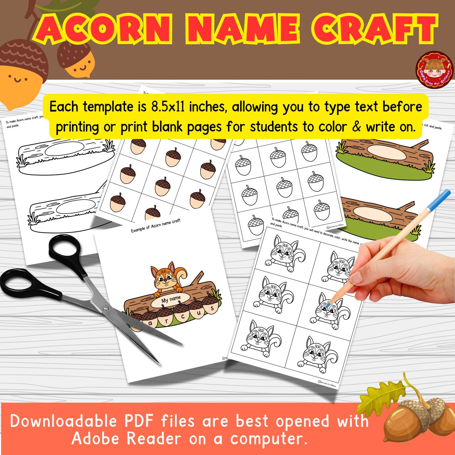 Editable Acorn Name Craft: Fall Classroom Activity (PDF File) - Etsy