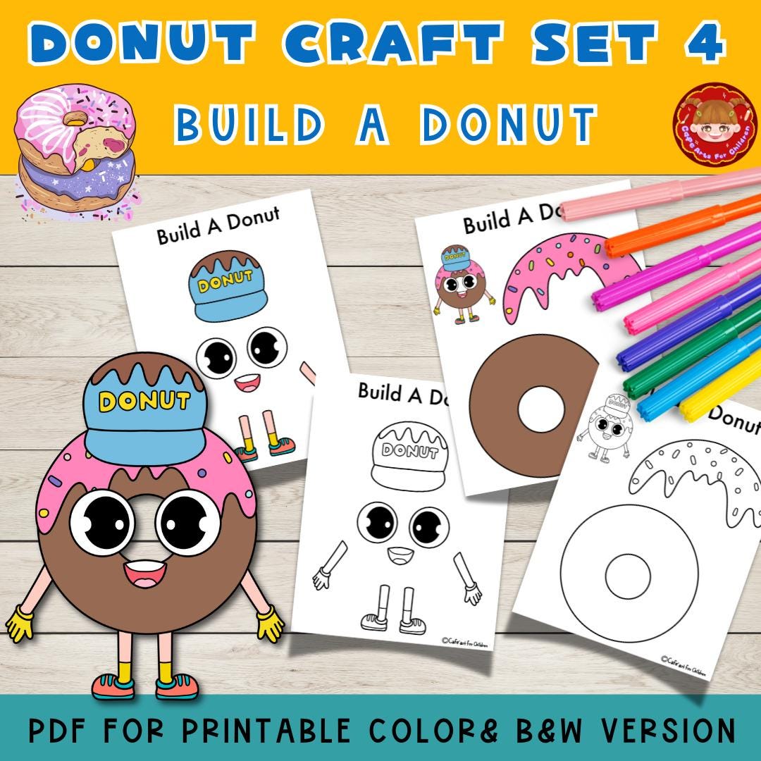 Build a Donut Craft: National Donut Day Activity (PDF Printable) - Etsy