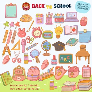 Back to School Clipart, Shool PNG, Teachers Graphics, School Supplies ...