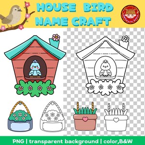 House Bird Name Craft: Spring Classroom Activity (editable PDF) - Etsy