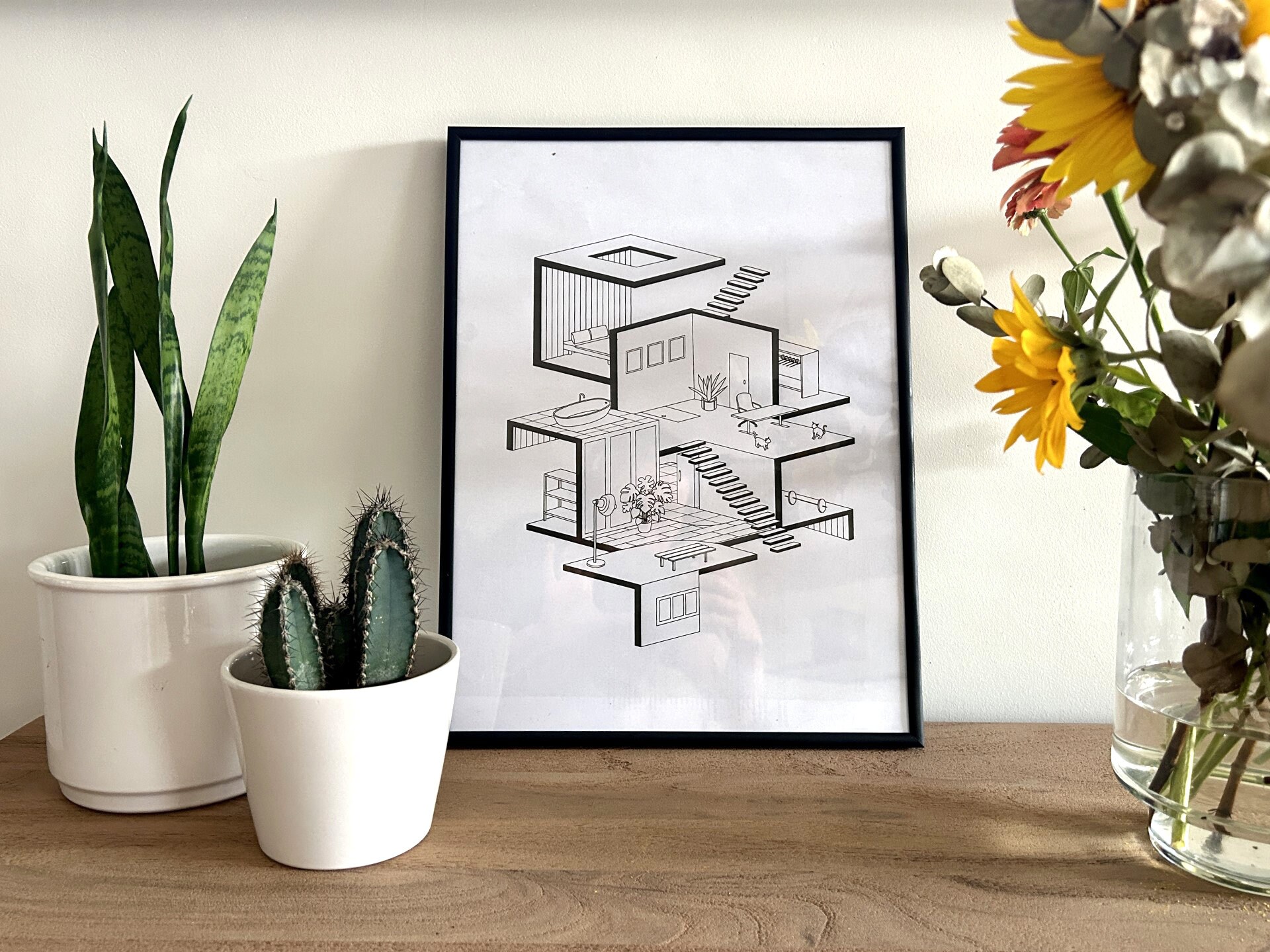 Deconstructed Isometric Drawing of Your Home - Etsy