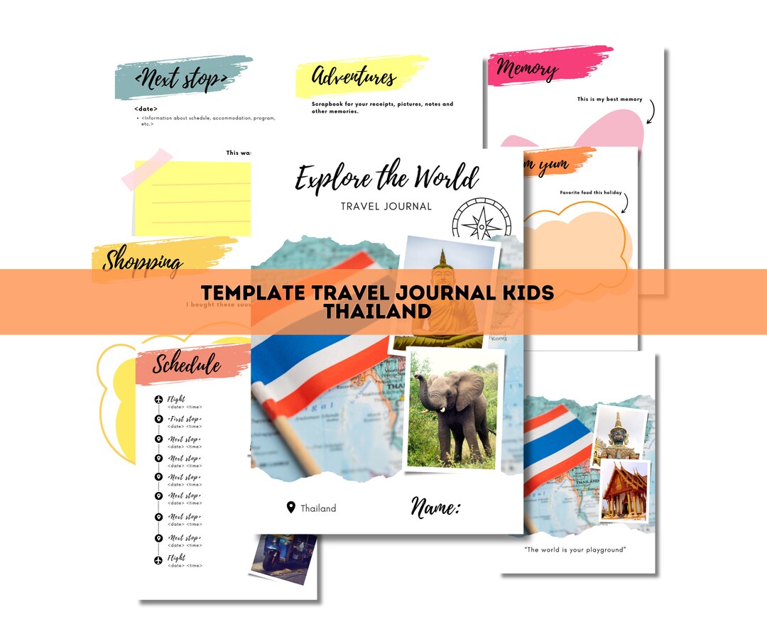 Template Travel Journal / Template Travel Itinerary for Children ...
