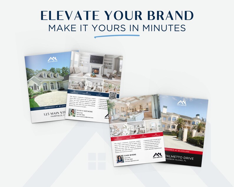 Luxury Real Estate Flyer 2-sided | Modern 8.5x11in Canva Template for ...