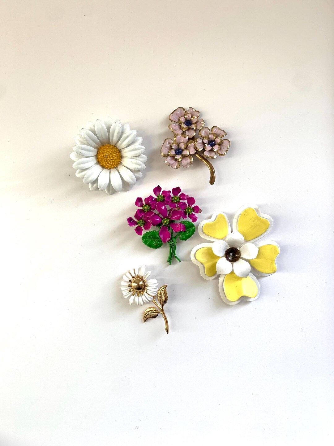 1960s Enamel Lapel Pins Vintage Flower Power Metal Mod GUC SOLD ...