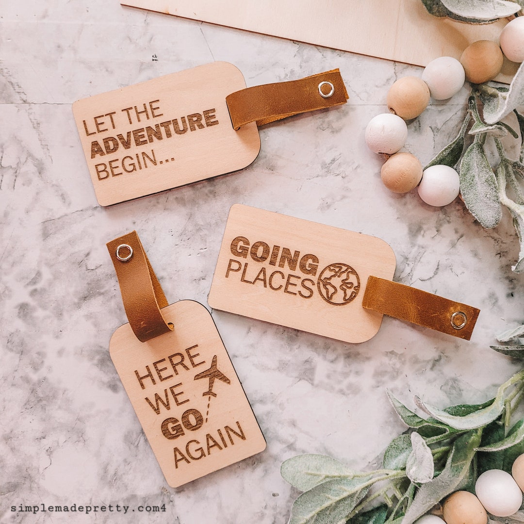 Laser Cut Luggage Tags SVG PNG Bundle Laser Svg Luggage - Etsy