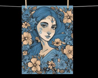 Beautiful Floral Muse Screen Saver Phone Wallpaper Digital - Etsy