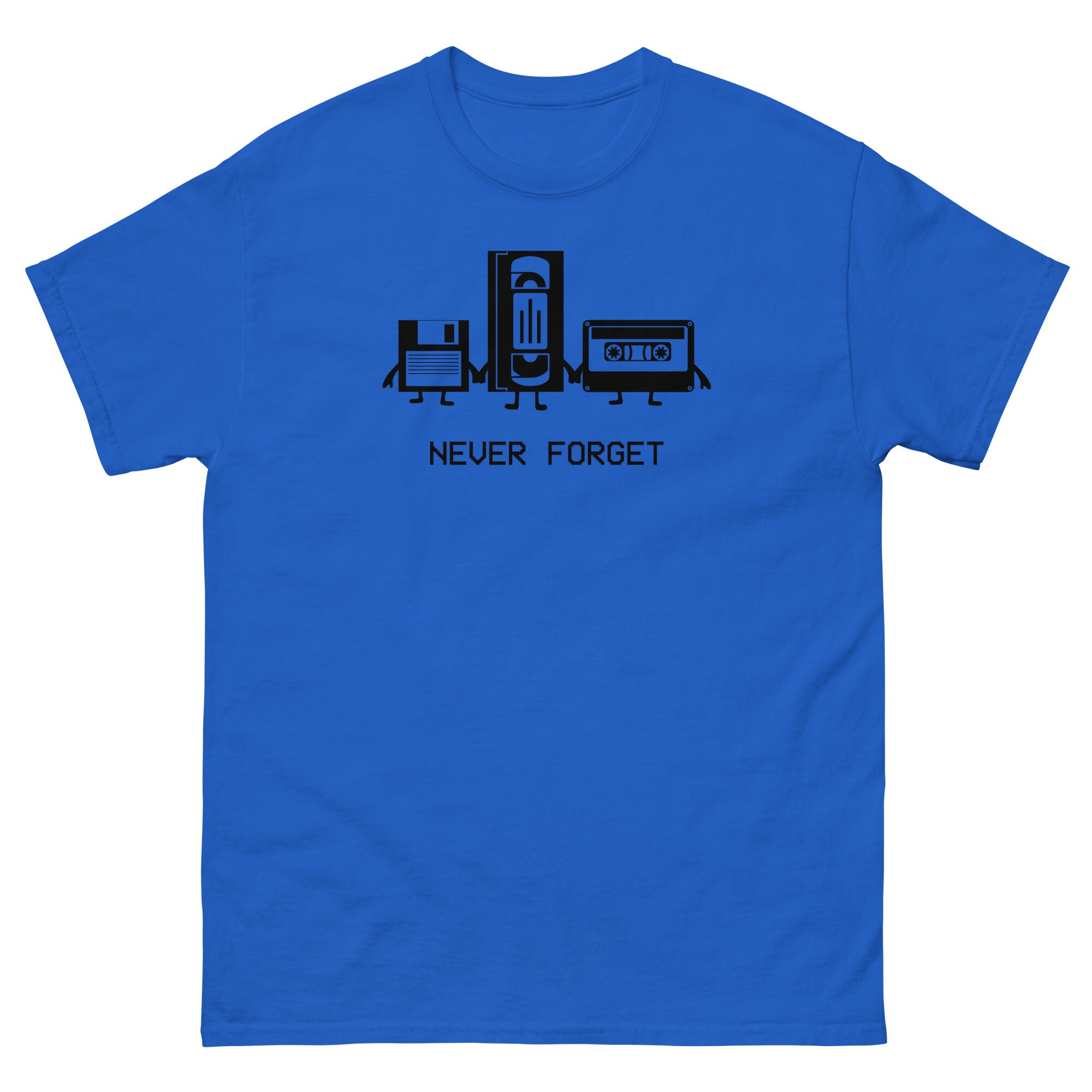 Never Forget VHS Cassette Tape Floppy Disk Men's Funny Shirt - Etsy