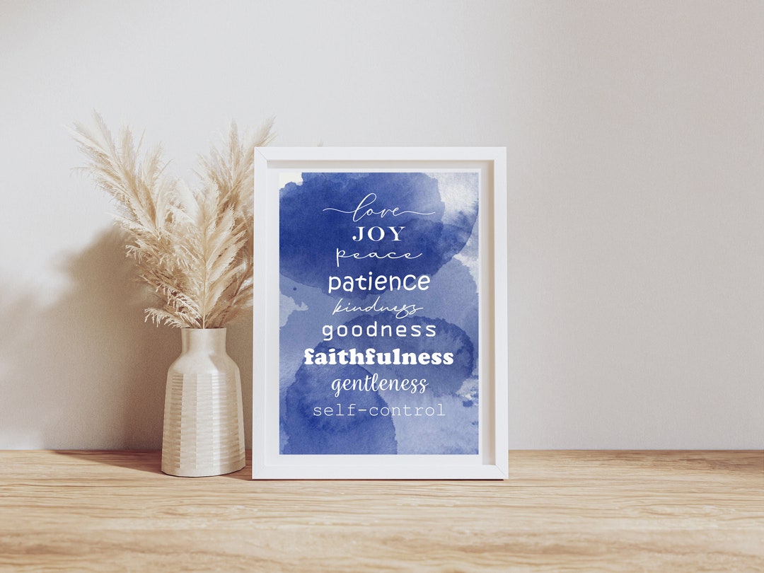 Blue Fruits of the Spirit - Bible Verse - Bible Scripture - Christian ...