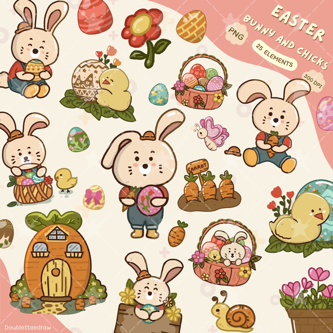 Easter Bunny PNG Digital Download: Instant Easter Decor, Digital ...