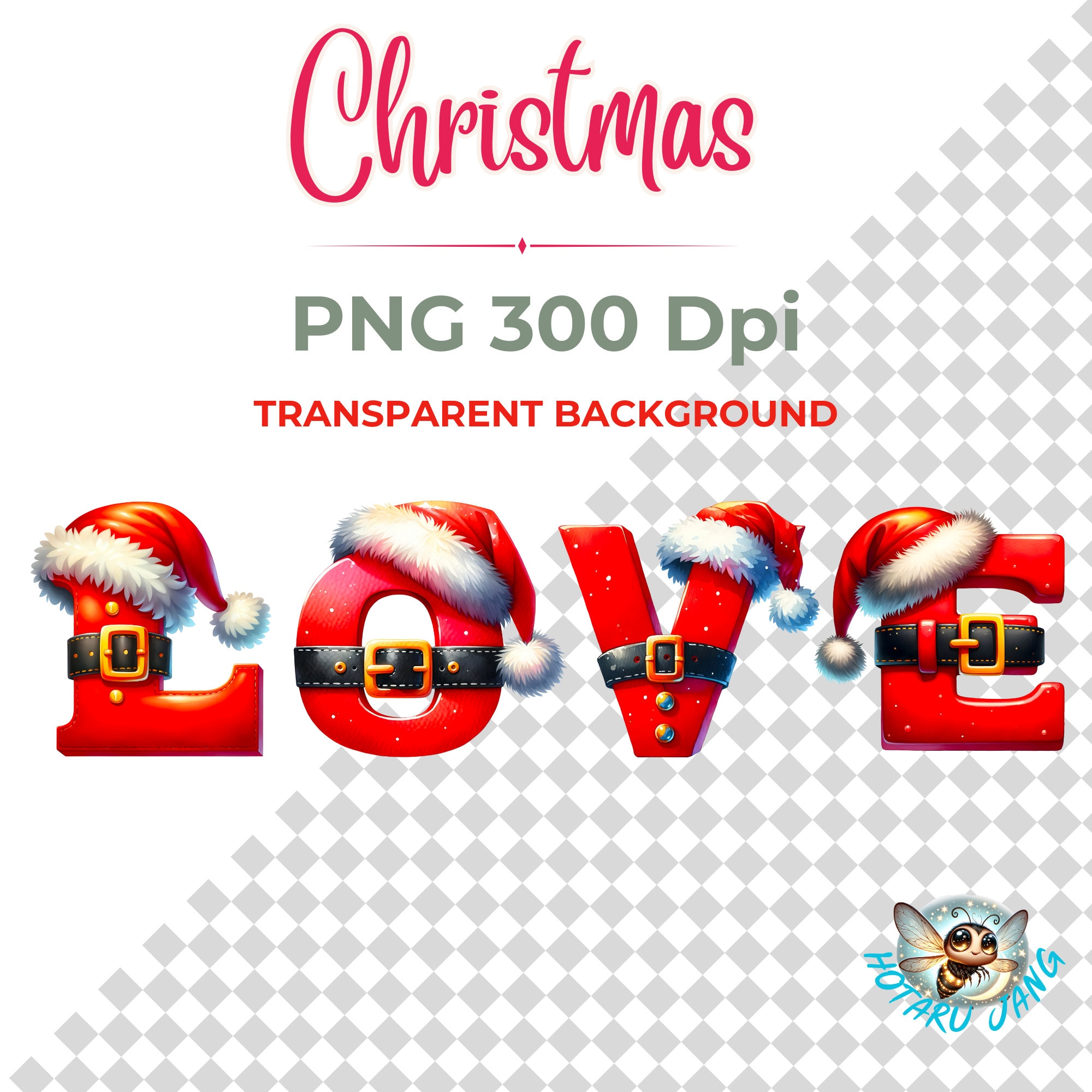 Christmas Alphabet & Numbers Clipart Santa Claus Letters PNG Christmas ...