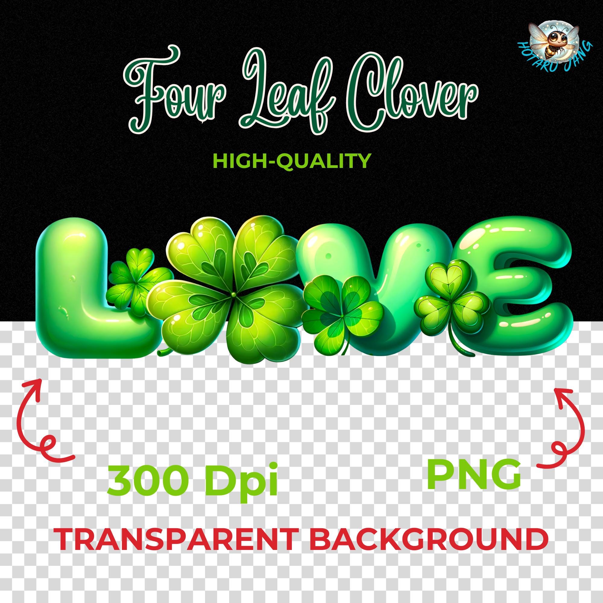 Four Leaf Clover Alphabet & Numbers Clipart, St. Patrick's Day ...