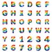 Rainbow Watercolor Alphabet & Numbers Clipart (36 PNG) - Etsy