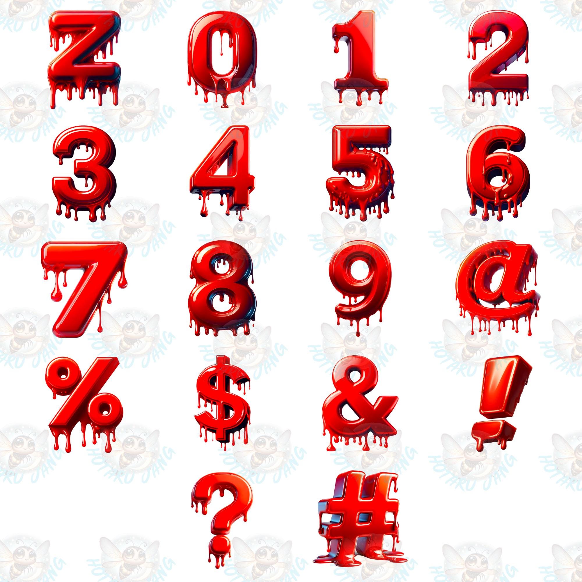 Blood Red Alphabet&numbers Clipart, Blood Alphabet, Horror Png, Terror ...