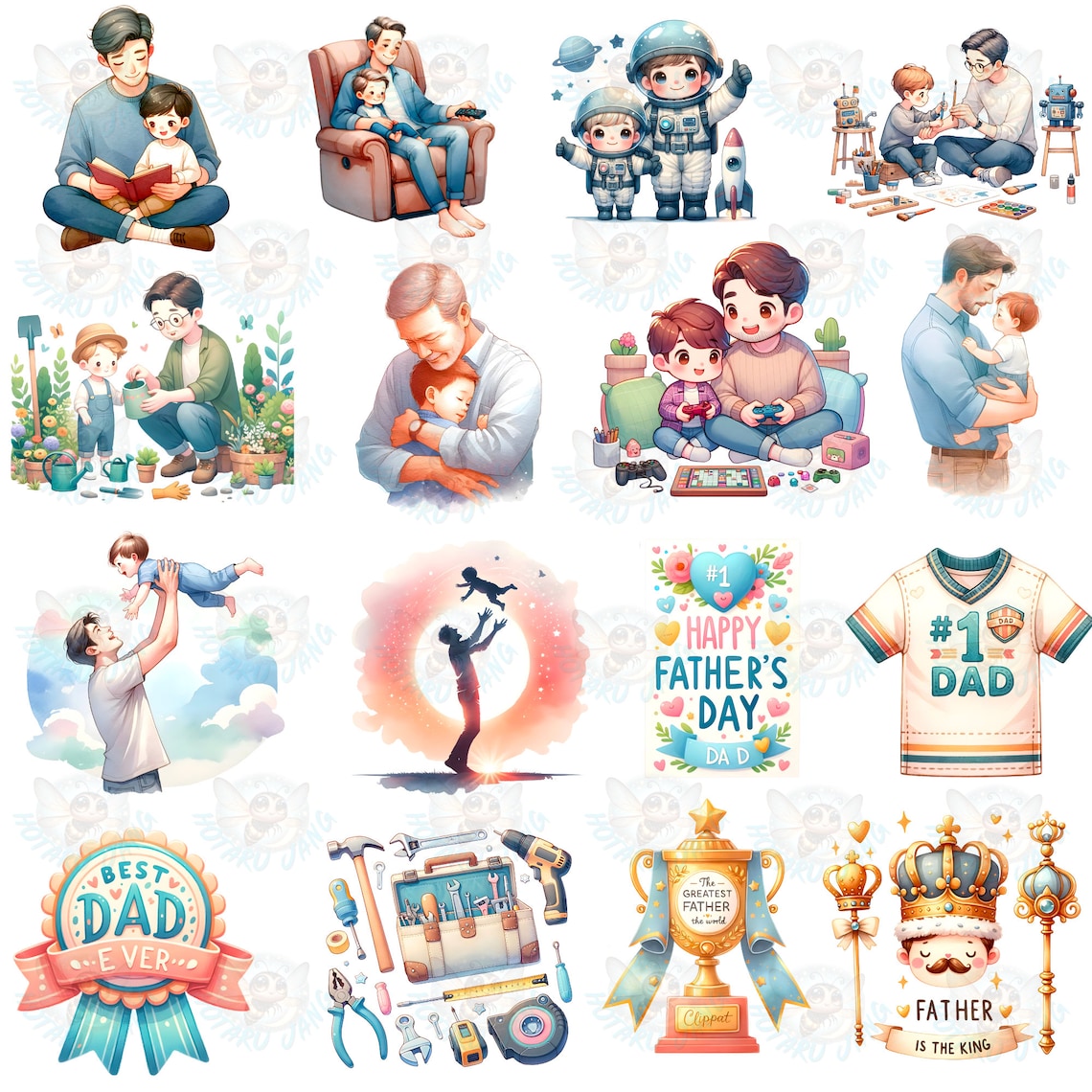 Father's Day Clipart, Dad Clipart, Super Dad Clipart, Father Clipart ...