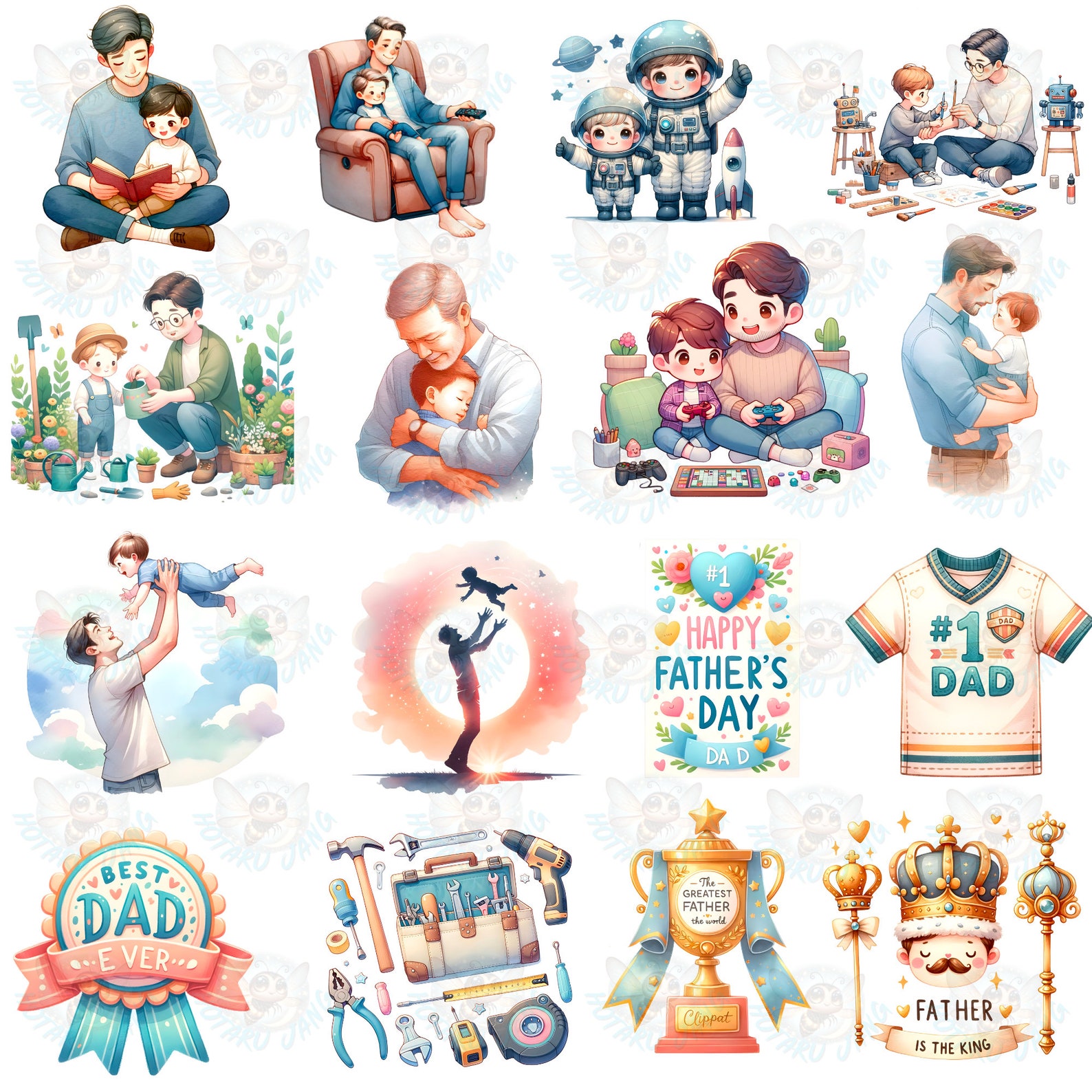 Father's Day Clipart, Dad Clipart, Super Dad Clipart, Father Clipart ...