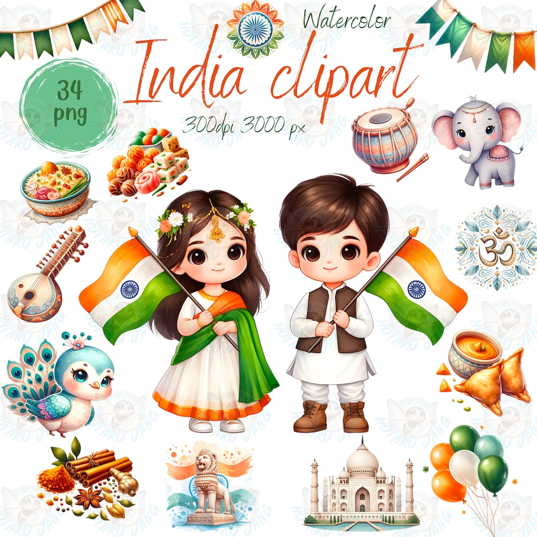 India Clipart, India Culture Clipart, Country Clipart, Travel Clipart ...