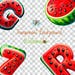 Watermelon Alphabet&numbers Clipart, Watermelon Letters Clipart, Party ...