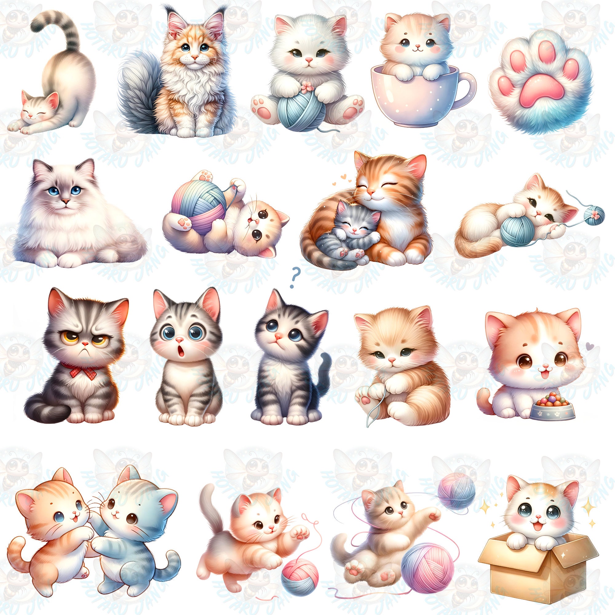 Watercolor Cat Gnome Clipart, Cat Lover Gnome Clipart, Cat Lover Gnome ...