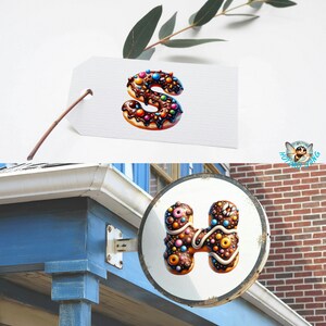 Donut Alphabet & Numbers Clipart | 36-piece Watercolor Set | Sweet ...